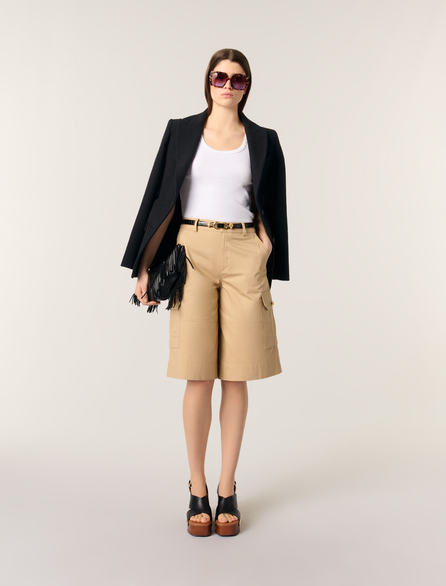 225IULLA Cotton Bermuda shorts - Skirts & Shorts - Maje.com 225IULLA Cotton Bermuda shorts - Skirts & Shorts - Maje.com