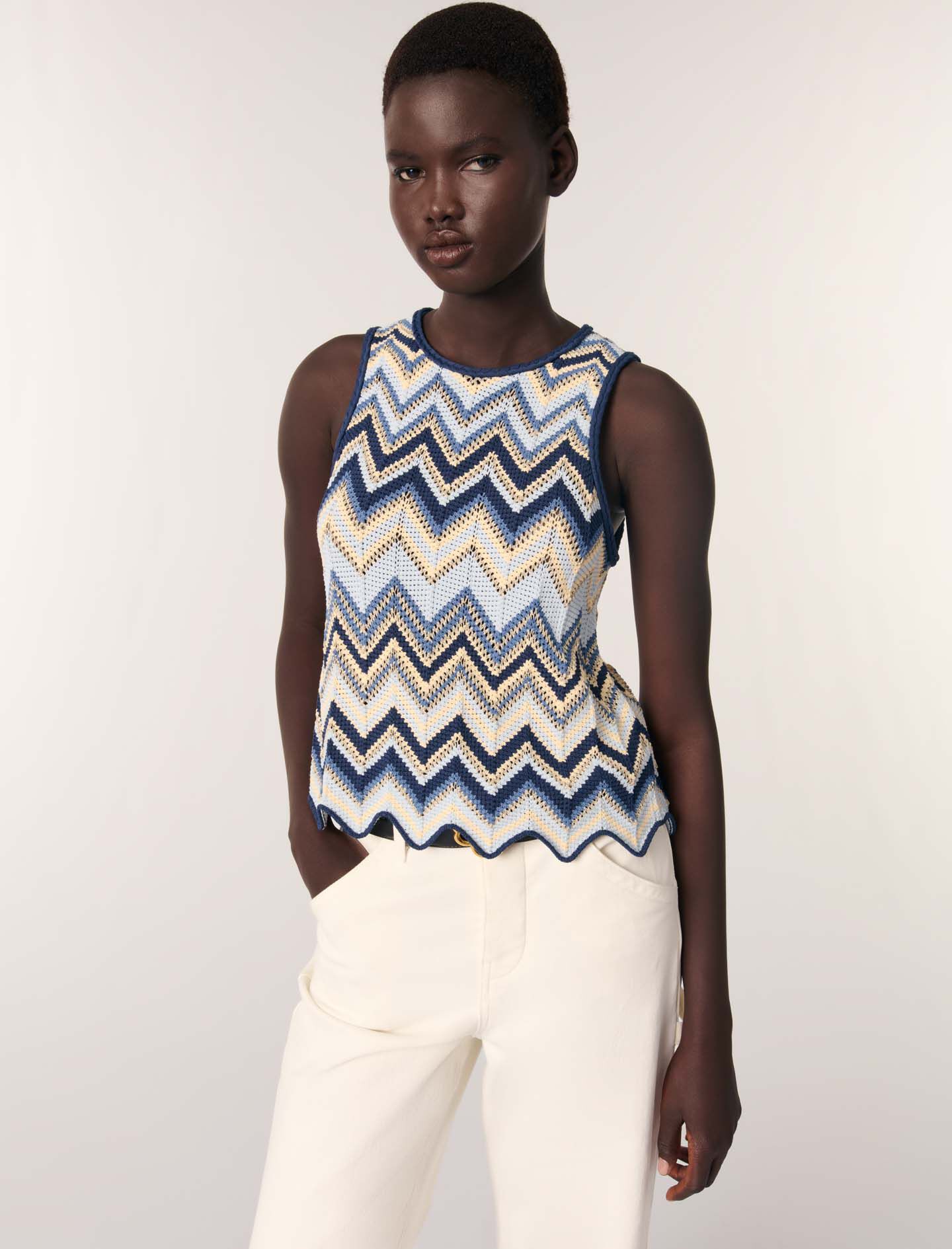 225MIZAG Crochet-knit top - Tops - Maje.com 225MIZAG Crochet-knit top - Tops - Maje.com